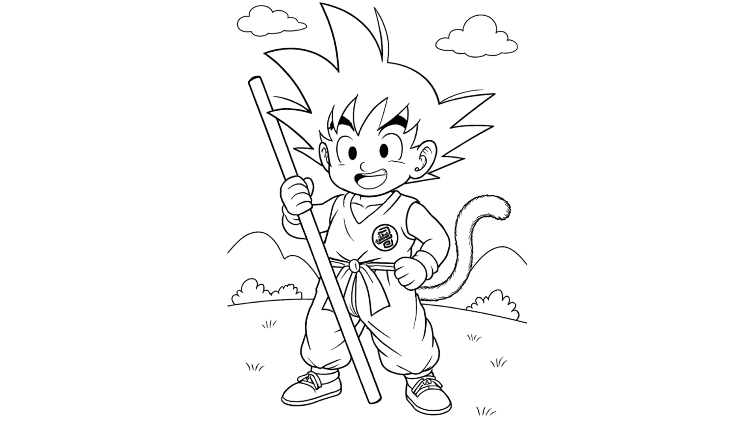 Redefine Creativity with Free printable Goku Coloring Pages - Making ...