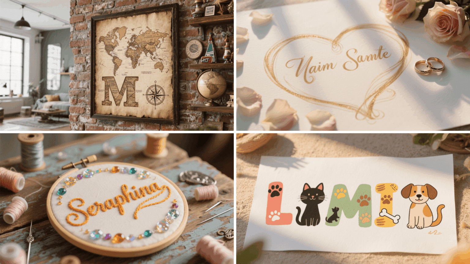 33 Inspiring Name Art Ideas for Home Decor - Making Art Fun