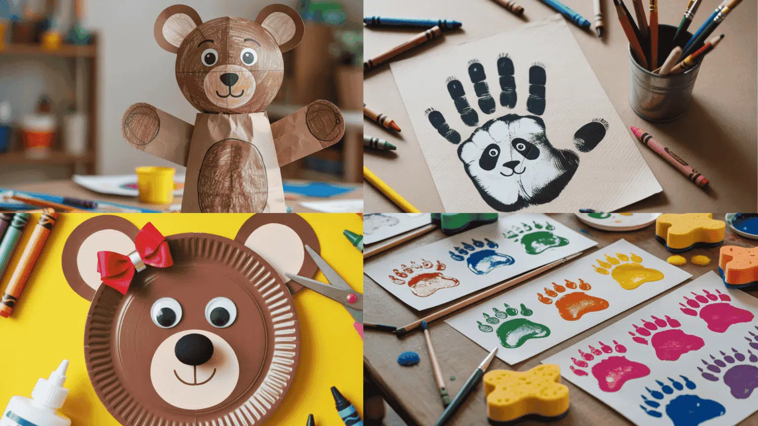 57 Fun and Easy Bear Crafts for Every Age Group - Making Art Fun
