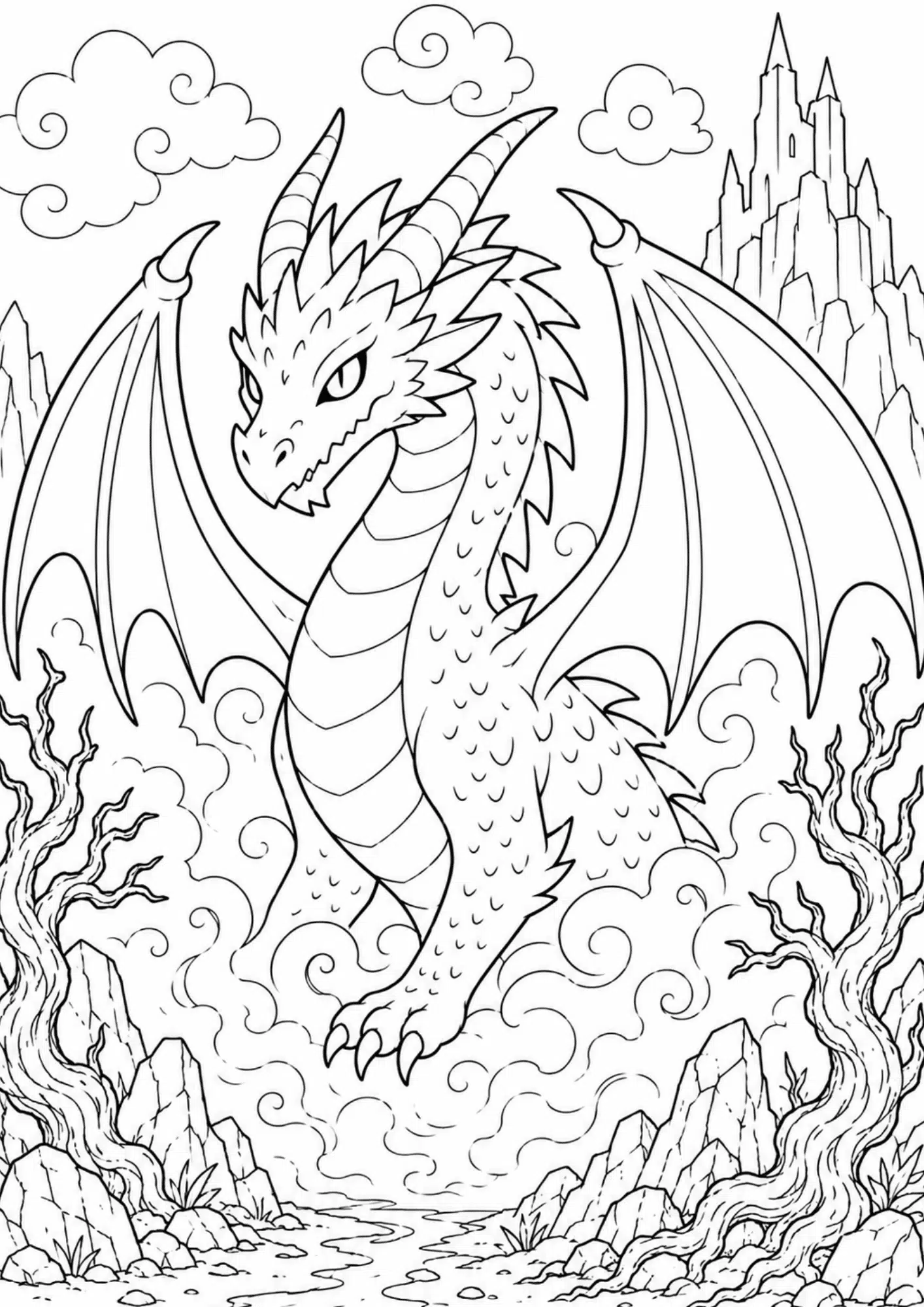 57 Free Dragon Coloring Pages to Print Today
